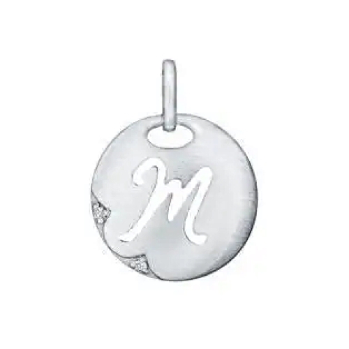 Sterling Silver 925 Diamond and Initial Necklace